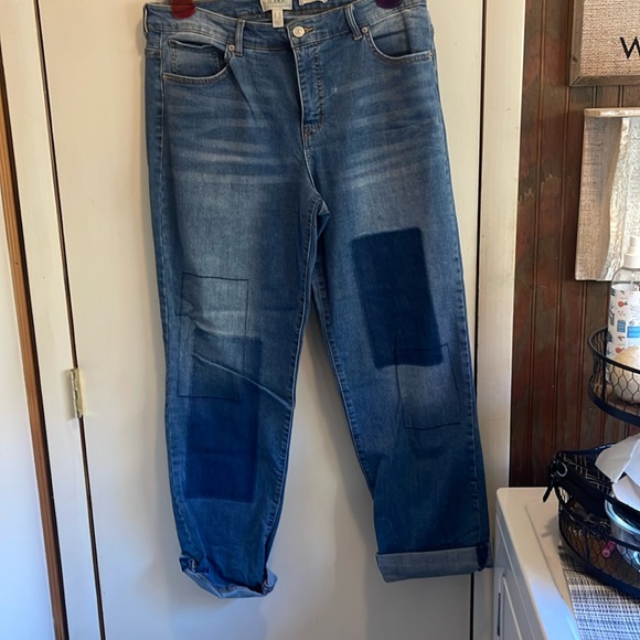 LOGO by Lori Goldstein | Jeans | Logo Boyfriend Jeans Shadow Patch ...